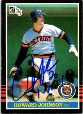 Howard Johnson autographed baseball card (Detroit Tigers) 1985 Donruss ...