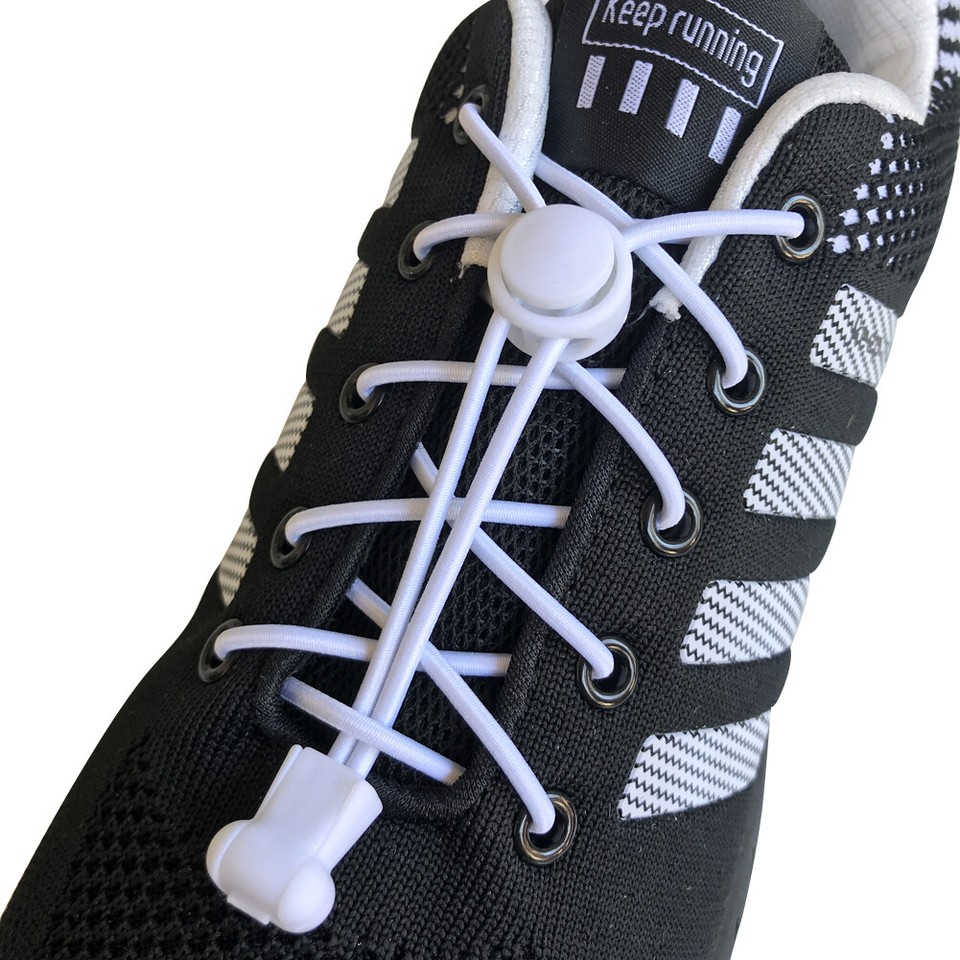 6 pair No Tie Elastic Shoelaces Lock Laces Shoe Strings for Kids Adults ...