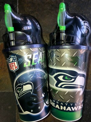 32 oz. Seattle Seahawks Helmet Drink Cup with Moulded Lid, Straw wcap ...