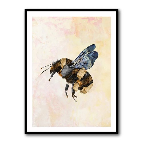 Grunge Watercolour Bee Wall Art PREMIUM POSTER PRINT HIGH QUALITY THICK ...