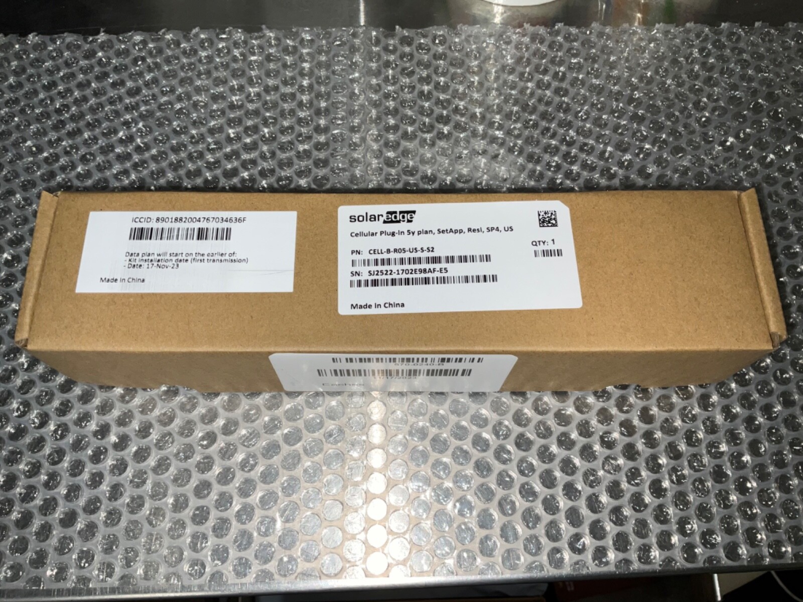 NEW SolarEdge Cell-B-R05-US-S-S2 Cellular GSM Plug-In Kit with Antenna ...