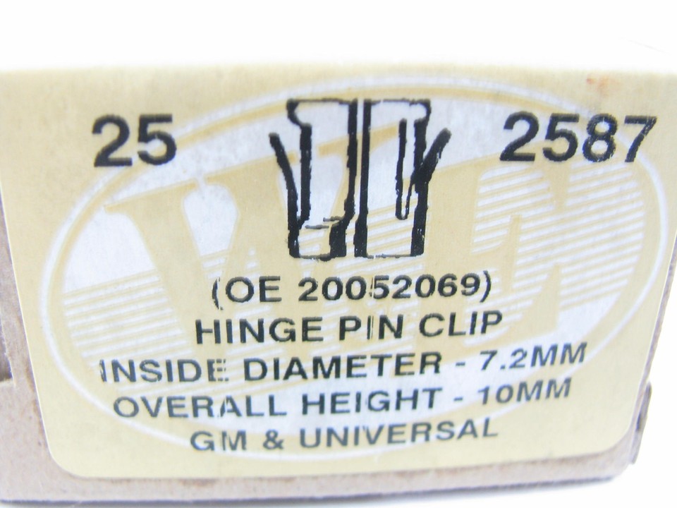 (25) WE 2587 Door Hinge Pin Clip 10MM GM & UNIVERSAL | eBay