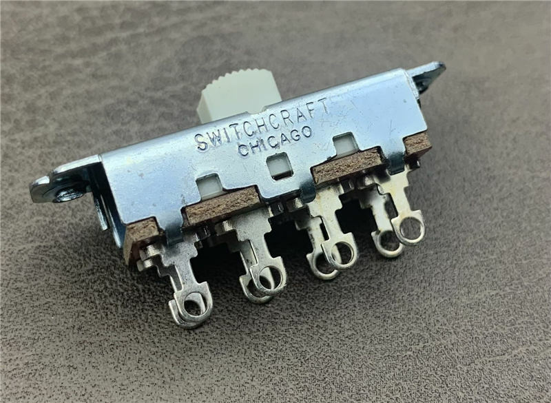 (5) Switchcraft White 3-way Slide Switch for Fender Mustang Guitar EP ...