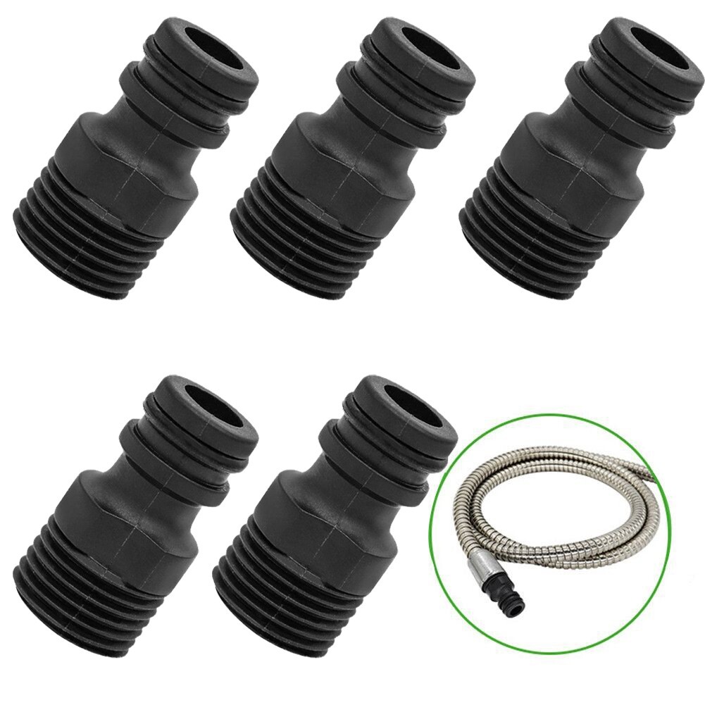 Durable and Reliable 12 BSP Threaded Garden Water Pipe Adapter 5PC Set ...