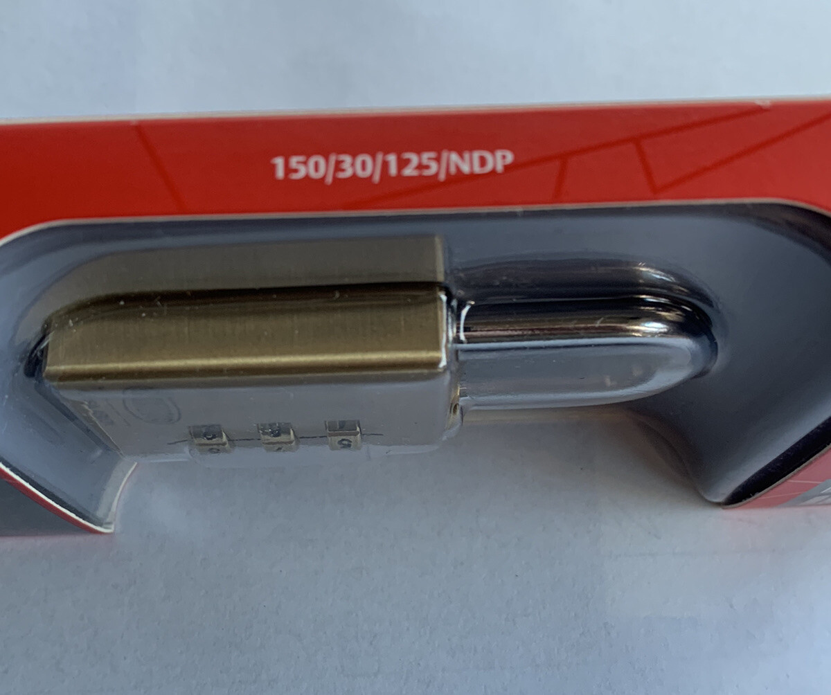 LOCK LOCKWOOD ASSA ABLOY 30mm BRASS COMBO PADLOCK 25 YEARS MECHANICAL ...