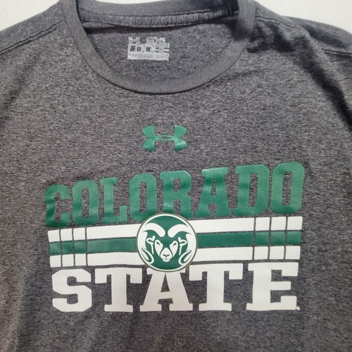 Under Armour Colorado State T-Shirt Men 2XL Gray Crew Neck Short Sleeve ...