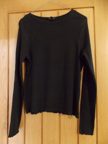 Women's Black Ripped Top Size 16 New Look | eBay