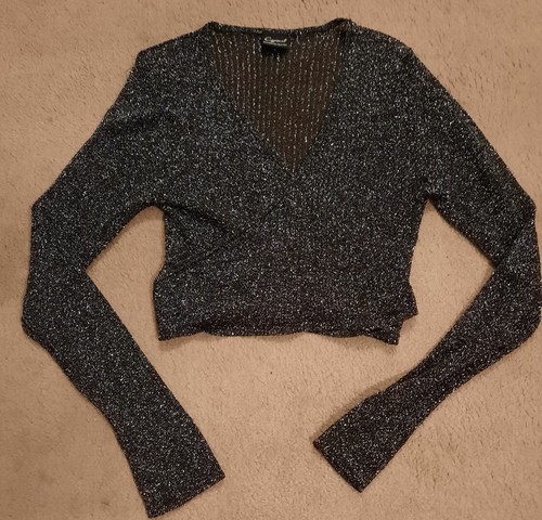 Cejon Accessories Inc. BLACK SHEER CROPPED Cover WOMENS Size S DRESSY ...