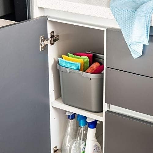 Addis Eco Range Compost Caddy Light Grey 4.5L Kitchen Food Waste Bin ...