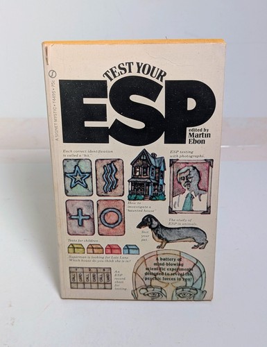 Test Your ESP (Paperback, 1971) Martin Ebon, Signet Mystic 1st Printing ...