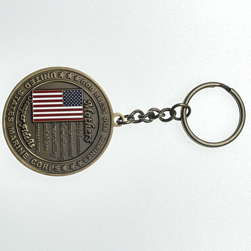 USMC US Marines Mom Mother Keychain Always A Marine Mom Challenge Coin ...