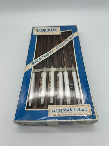 NOS Sears Vegetable Spice of Life Pattern Set of 6 Steak Knives Regent ...