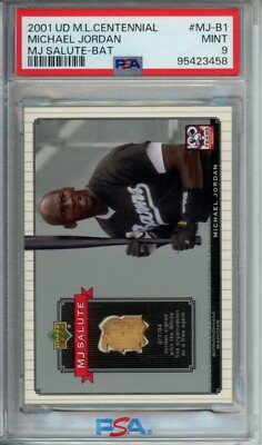 2001 upper deck centennial michael jordan mj salute bat MJ-B1 b1 psa 9 ...