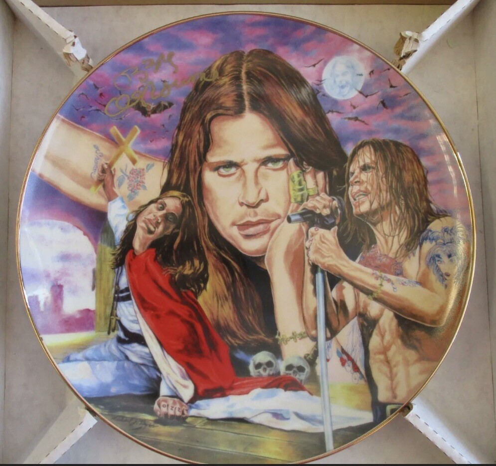 OZZY OSBOURNE PERSONALLY AUTOGRAPHED 10-1/4" COLLECTOR PLATE 1999 ...