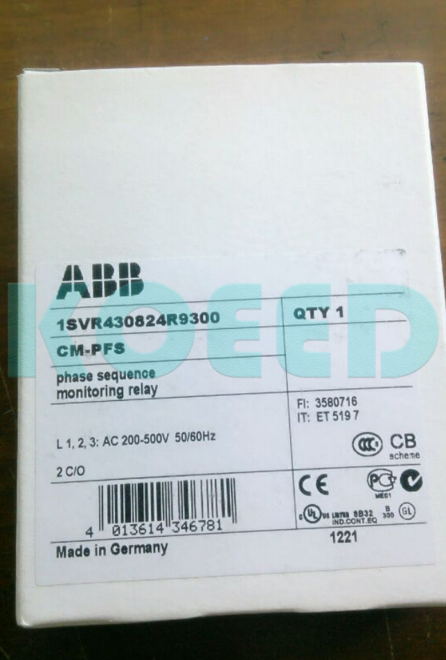 1PCS NEW ABB phase sequence monitoring relay CM-PFS 2C/O,3X200-500VAC ...