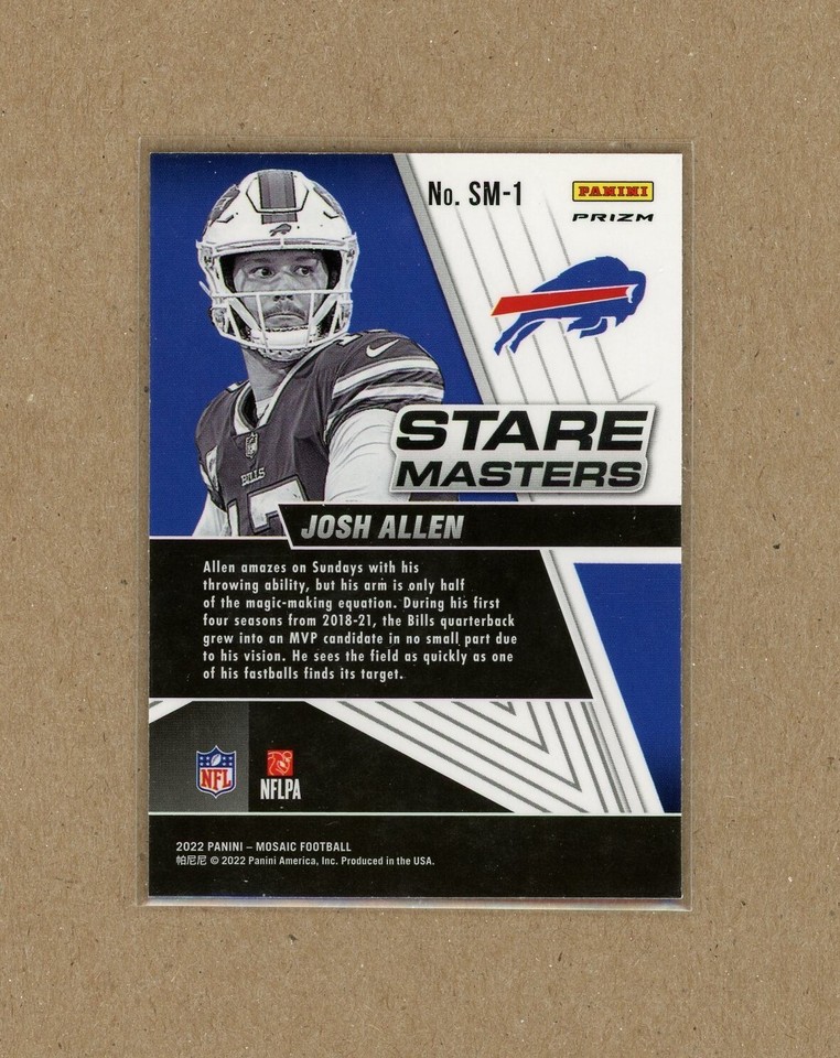 2022 Panini Mosaic Josh Allen Silver Prizm Card #SM-1 Stare Masters ...