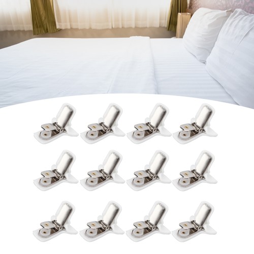 12x Padded Comforter Clips Prevents Comforters Moving Blanket Fasteners ...
