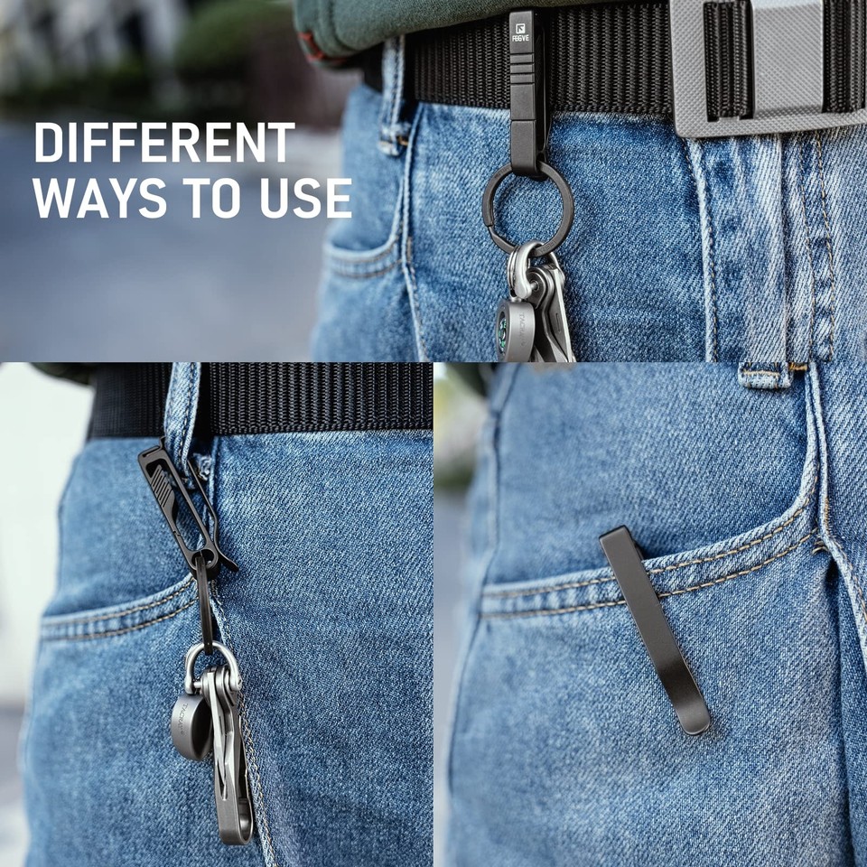 Duty Belt Key Holders Titanium Carabiner Keychain Belt Clip with ...