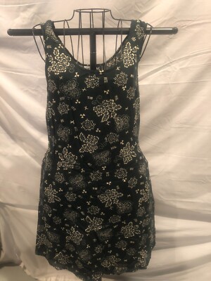 MIC MAC LARGE Green Floral Sleeveless Casual Sundress | eBay