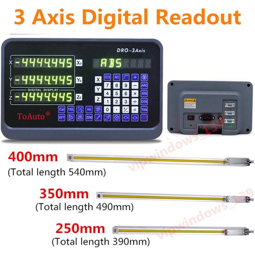 High Precision 3Axis Linear Scale Digital Readout DRO 250&350&400mm CNC ...