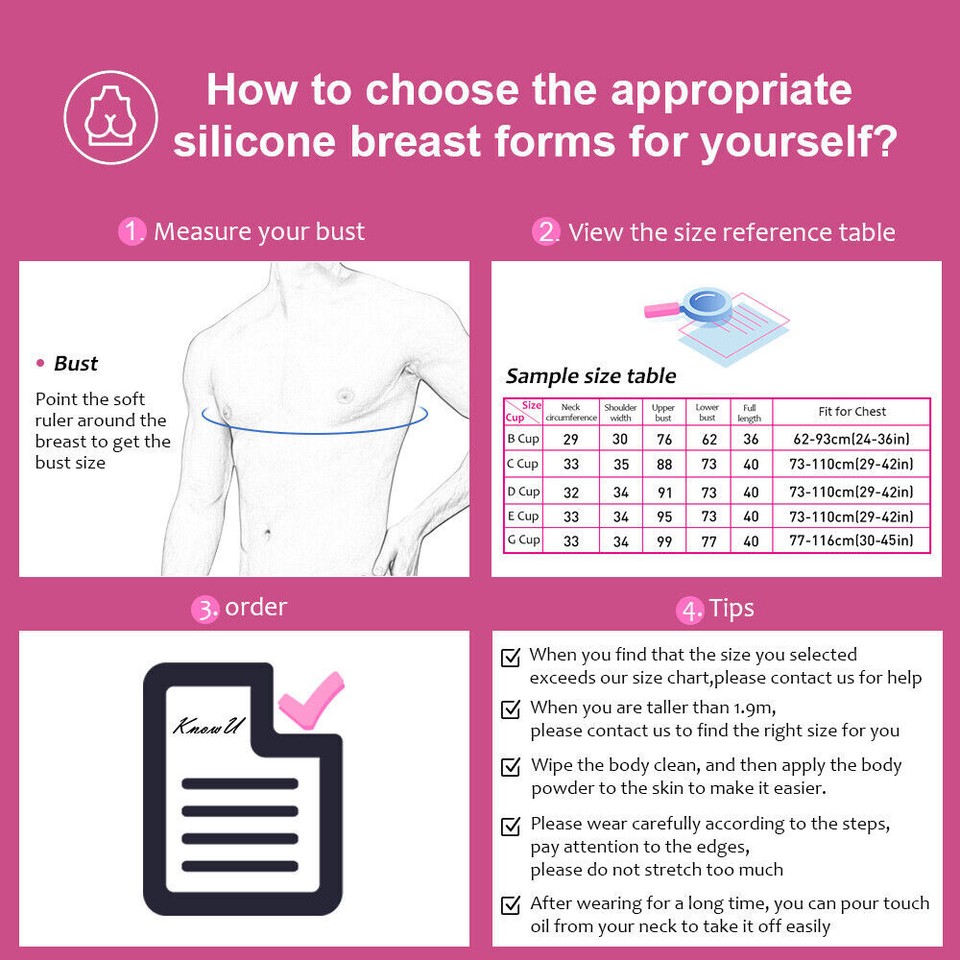 Short Silicone Breast Plate -Realistic Fake Boobs for Crossdressing ...