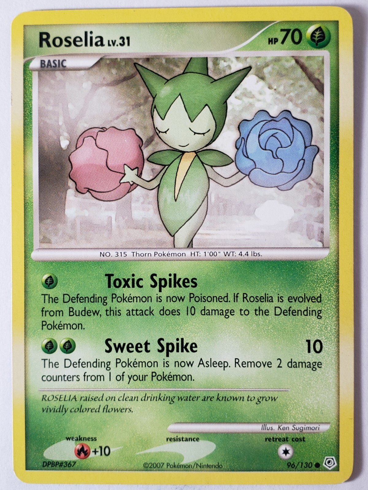 Roselia 96/130 LP - Diamond Pearl Pokemon Card - $2 Combined Shipping ...