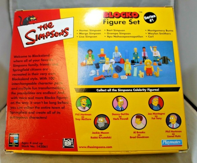 The Simpsons Blocko Figure Set Series 1 Playmates Toys R US 2002 for ...