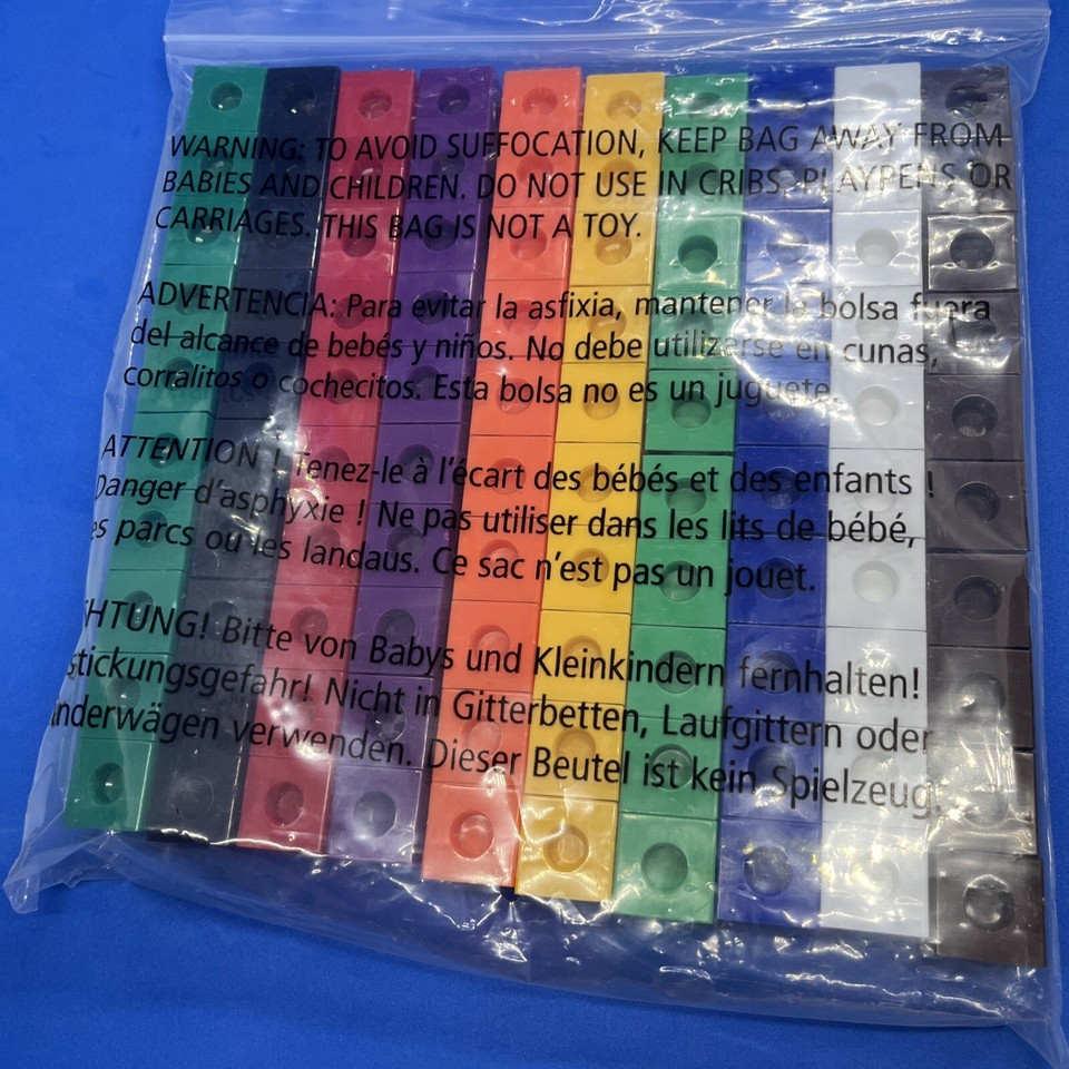 New Educational hand2mind Snap Cubes Linking Plastic Color Math ...