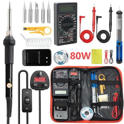 80W Soldering Iron Kit Electronics Welding Irons Solder Tools With ...