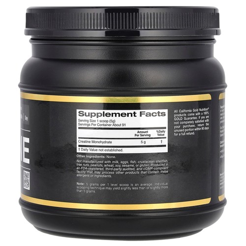 California Gold Nutrition, Creatine Powder, Micronized, Muscle and ...
