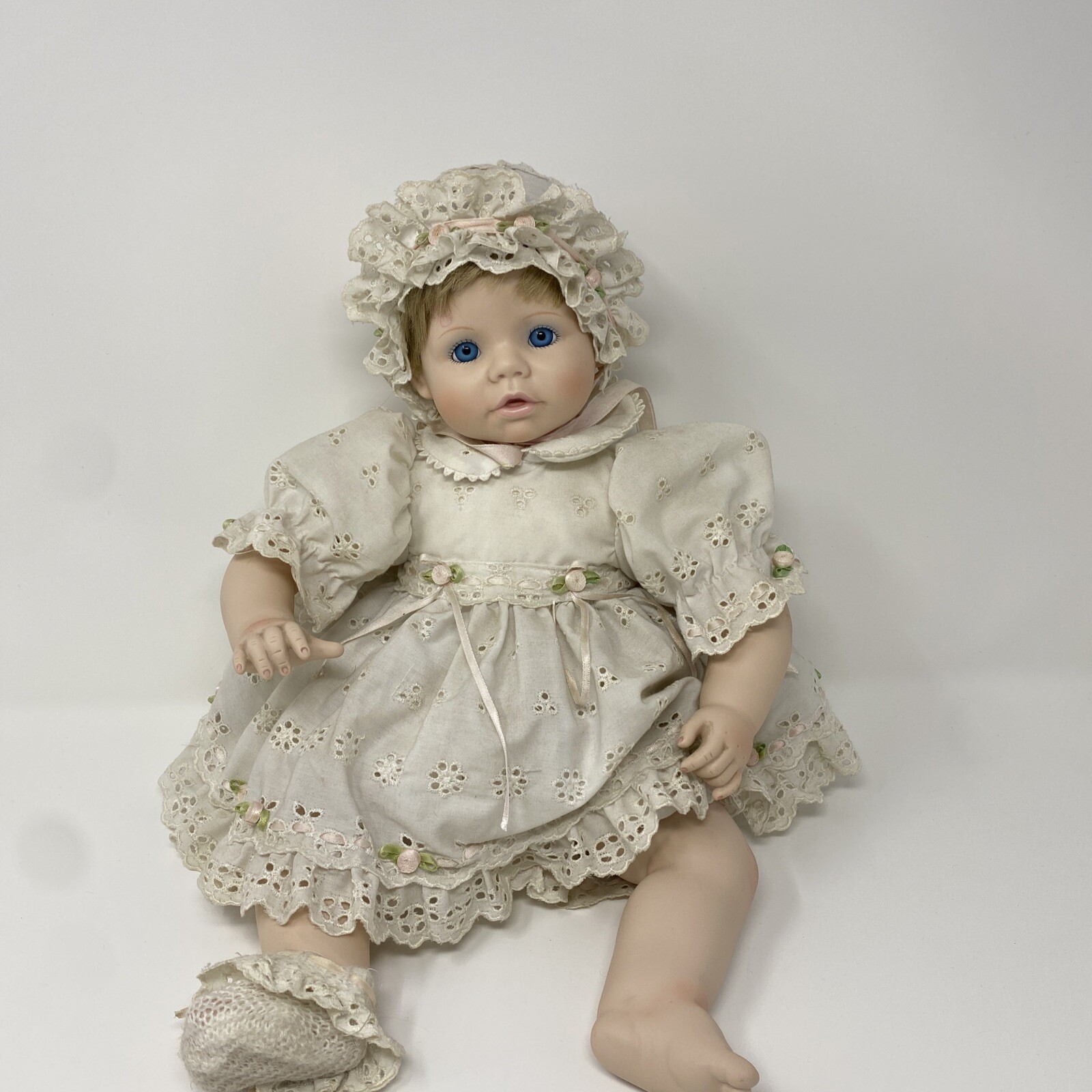 Susan Wakeen 13" 1990 Porcelain Doll~Blue-Eyed Baby~Good | eBay