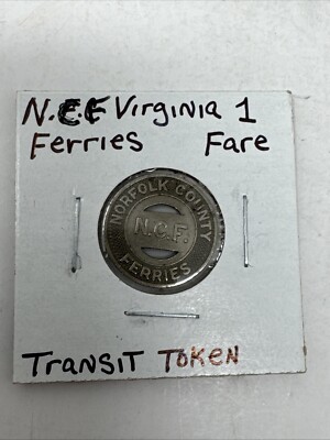 N.C.F. Virginia Ferries Transit Token 1 Fare Vintage Antique | eBay