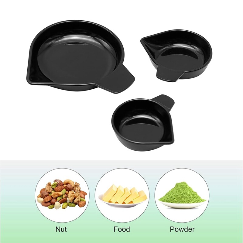 5 Sizes Weighing Powder Pans Scale Pan Black for Weigh Liquid Powder ...