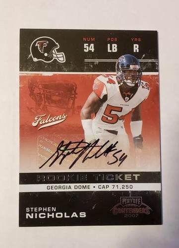 2007 Séries Éliminatoires Contenders #221 Stephen Nicholas Au RC | eBay