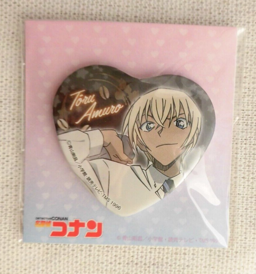 Detective Conan Heart shape can badge Toru Amuro Akai Shuichi set | eBay
