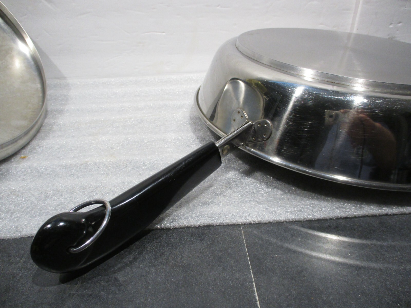 Revere Ware 1801 12 Inch Skillet Tri Ply Disk Bottom Stainless Steel W ...