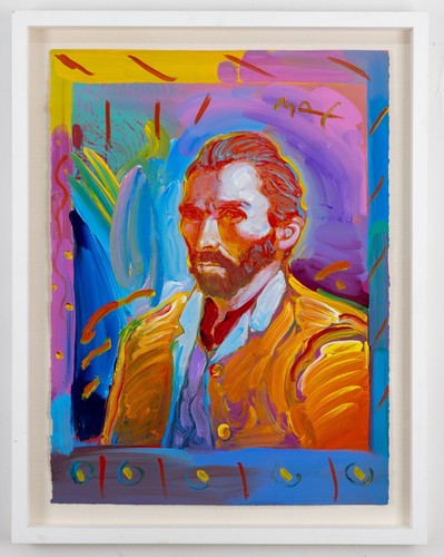 Peter Max VAN GOGH Acrylic on Paper Large Painting 35" x 27" | eBay