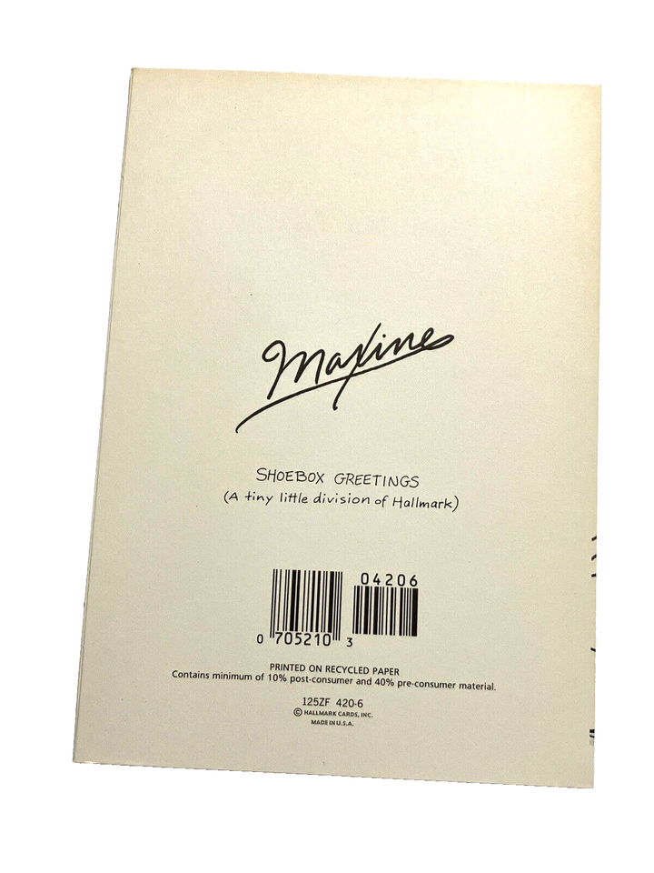 Vintage Rare Shoe Box Hallmark Maxine Humor Greetings Card “Meeting A ...