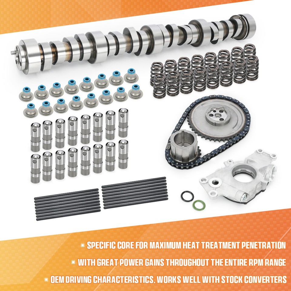 Stage 2 Cam .553" Lifters Kit For GM Chevy LS Truck 4.8 5.3 6.0 6.2L W ...