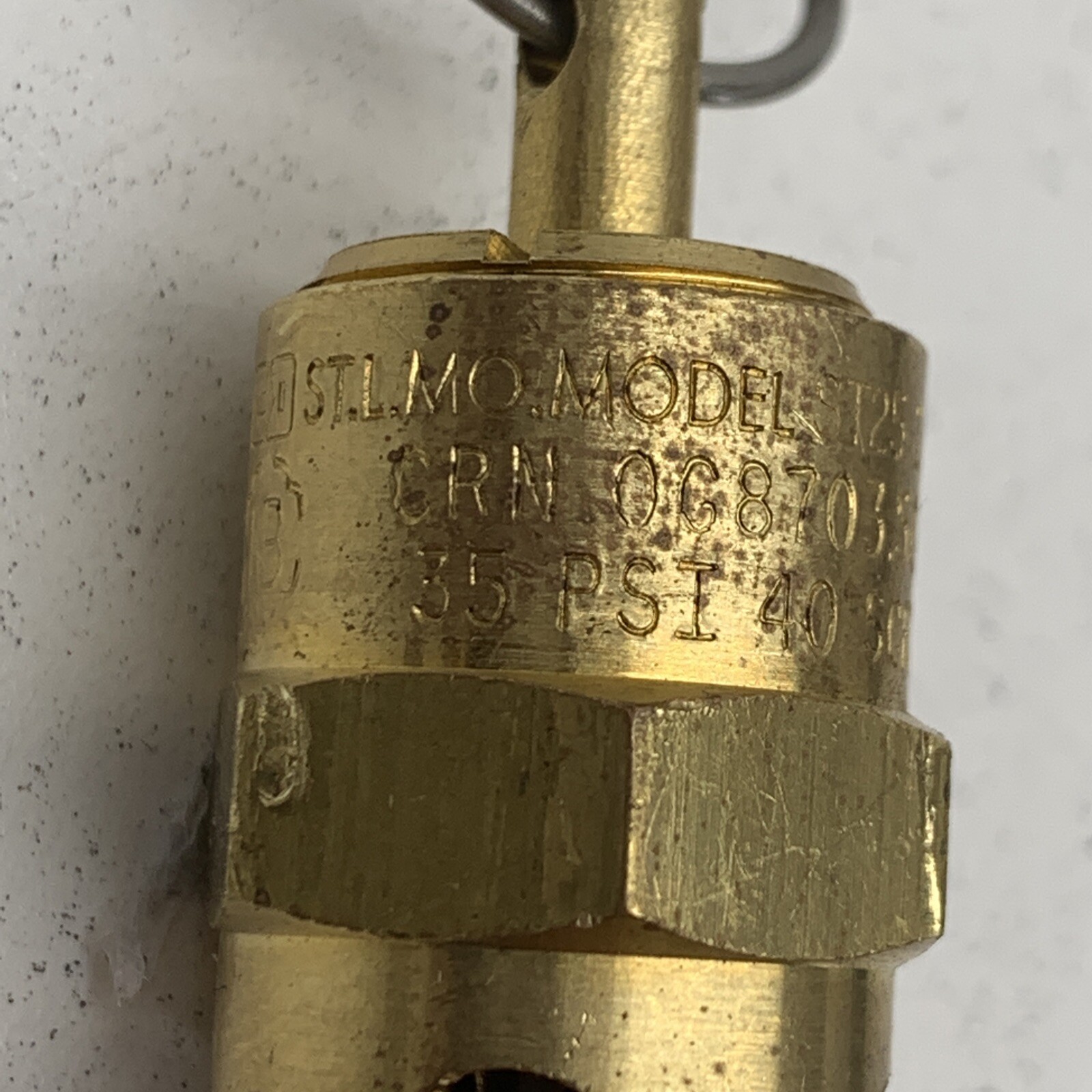 (6-Pack) ST25 Brass Safety Air Pressure Relief Valve 35PSI, 1/4" NPT ...