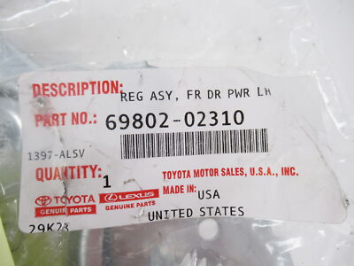 Genuine OEM Toyota 69802-02310 Driver LH Front Window Regulator | eBay