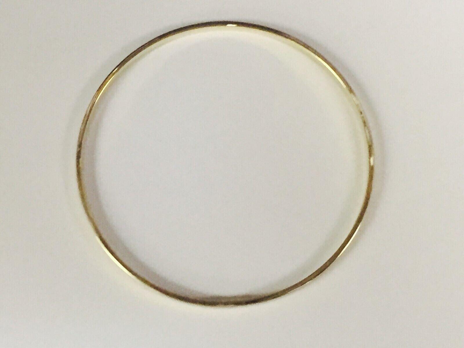 14Kt Yellow Gold Slip-On Stackable textured Bangle/Bracelets 8" 2.8 ...