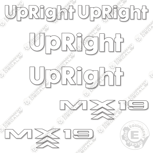 Fits Upright MX19 Decal Kit Scissor Lift - White Lettering Only! | eBay