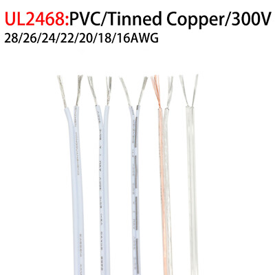 UL2468 Flexible 2 Core Tinned Copper Wire Twin Core Parallel Mains ...