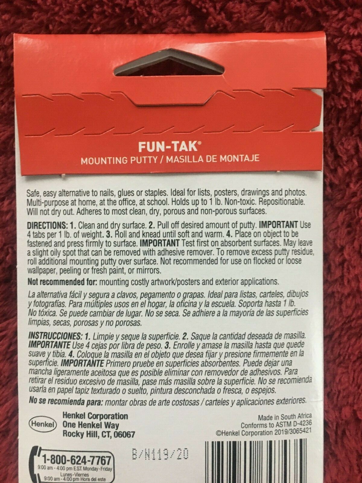 Loctite FunTak mounting putty 2 oz Lot of 3 packages New | eBay