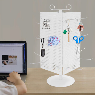 Retail Racks Iron Counter Rotating Pegboard Racks Display Stand W/ 20 ...