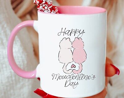 Valentine’s Day Cat Mug Happy Meowlentine’s Day Mug Cute Valentines Day ...