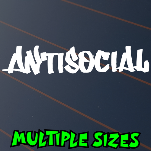 Antisocial Sticker Car Decal Anti Social Club 4x4 Drift Hoon JDM Window ...