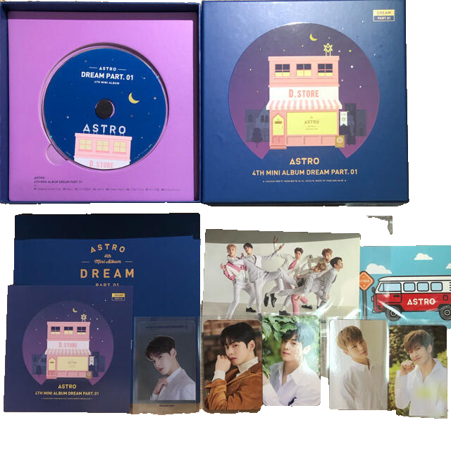 ASTRO 4TH MINI ALBUM DREAM PART.01 Trading Caed Photo Book Stickr Post ...