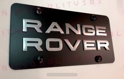 3D Range Rover Front Stainless Steel Finished License Plate Frame ...